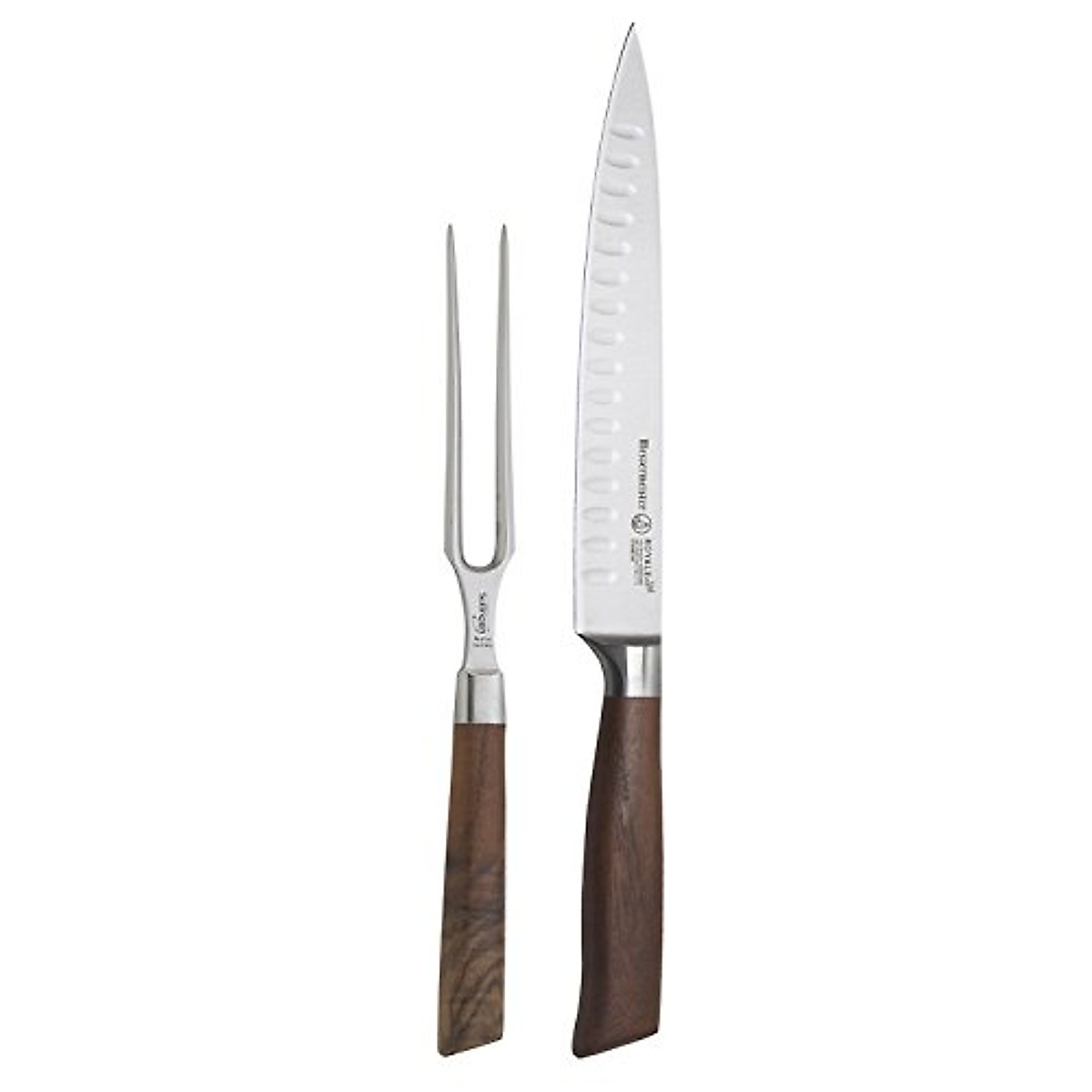 Messermeister Royale Elité Kullenschliff Carving Set / 2 Pc.,Black, Silver,E/9000-2KS