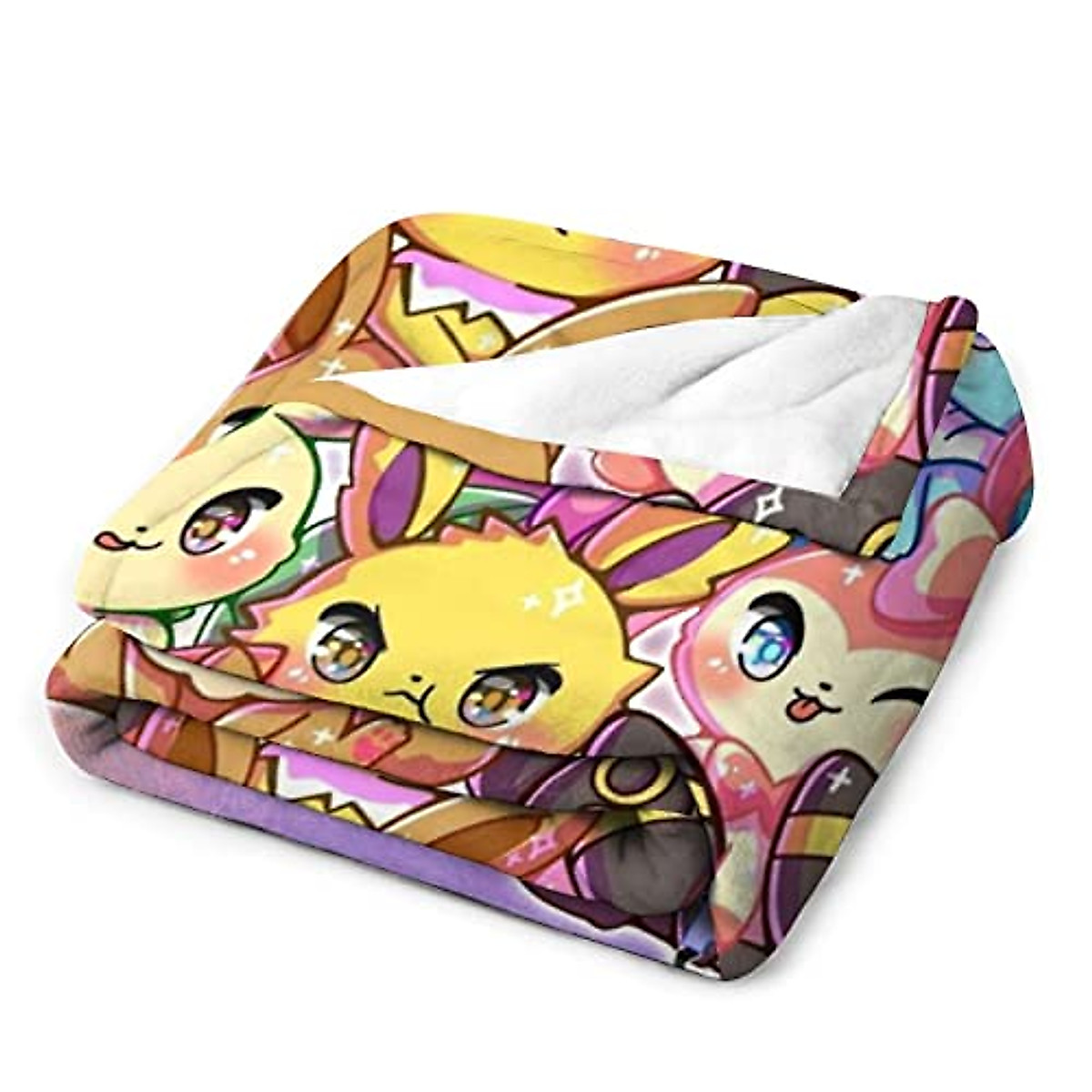 Kuareot Cartoon Throw Blanket Anime Blanket Cozy Warm Fuzzy Fluffy Weighted Blankets, Fits Sofa Chairs Bed Plush for Kids Adults ,40x50 inches
