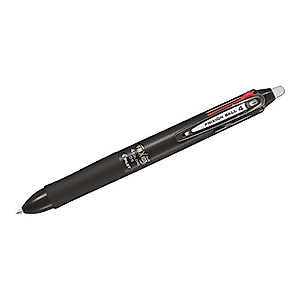 Pilot Frixion Ball 4, 4 Colors Gel Ink Multi Pen(Black, Red, Blue and Green), Black Body and White Body, LKFB-80EF-B/LKFB-80EF-W, 0.5mm