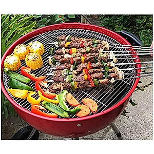 VONGAZ Charcoal Grill Barbecue Grill BBQ Stove Barbecue Outdoor BBQ Grill Charcoal Barbecue Grill Garden Villa Barbecue Grill Charcoal Stove BBQ Grill (Color : Rojo)