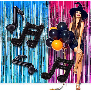 10 Pieces Music Note Foil Mylar Balloons Music Note Aluminum Foil Balloons Music Party Decorations for Music Themed Party Birthday Baby Shower Home Outdoor Party Celebrations