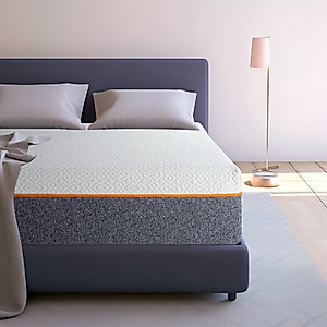 Askme Queen Mattress 10 Inch Memory Foam Mattress Bed in a Box,Medium Soft Cooling Gel Green Tea Queen Size Mattress with Breathable Soft Fabric Cover CertiPUR-US Certified Pressure Relieving 60"×80"