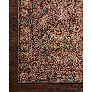 LOLOI Justina Blakeney x Chalos Collection CHA-07 Charcoal / Fiesta, Contemporary Accent Rug, 2'-3" x 4'-0"