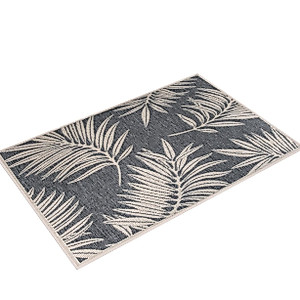 Rugshop Leaf Design for Patio Rugs,Deck Rugs,Balcony Rugs Indoor/Outdoor Area Rug 7'10" x 10' Blue