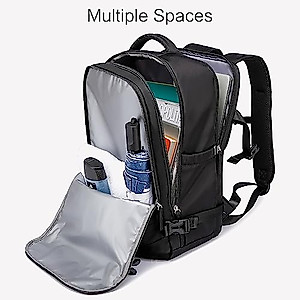 Lyweem Travel Laptop Backpack for Women 17.3 Inch Large College Carry On Casual Backpack Flight Approved Cute Aesthetics Daypack for Teen Girl with USB charging Port, Wet Pocket and Shoes Compartment