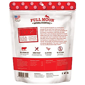 Full Moon All Natural Human Grade Dog Treats, Essential Beef Savory Bites, 14 Ounce