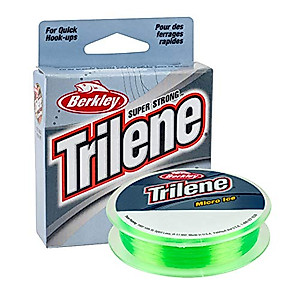 Berkley Trilene® Micro Ice®, Clear Steel, 6-Pound Break Strength, 110yd Monofilament Fishing Line, Suitable for Freshwater Environments