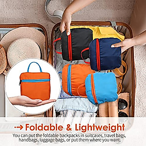 BEIJITA 20L Lightweight Hiking Backpack, Foldable Waterproof Back Pack, Packable Small Travel Backpack for Men, Ultra Lightweight Backpack for Women Men(Orange)