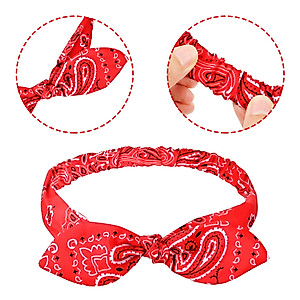 Hicarer Bandana 8 Pcs Retro Print Headbands Paisley Print Headband Headwrap for Girls and Women Knot Headbands