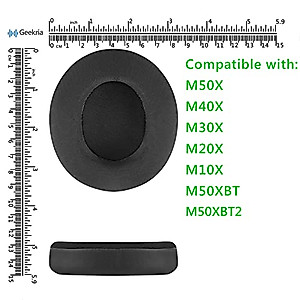 Geekria Sport Cooling-Gel Replacement Ear Pads for ATH-M50X, ATH-M50XBT, ATH-M50xBT2, ATH-M60X, ATH-M40X, ATH-M30, ATH-M20, ATH-M10, Headphones Earpads, Headset Ear Cushion Repair Parts (Black)
