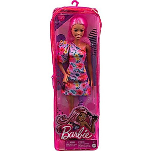 Barbie Fashionistas Doll #189 with Prosthetic Leg, Pink Hair, Floral Dress, Sneakers & Sunglasses Accessory