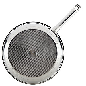 Ayesha Curry Home Collection Stainless Steel Nonstick Frying Pan Set / Fry Pan Set / Stainless Steel Skillet Set - 9.25 Inch and 11.5 Inch, Silver