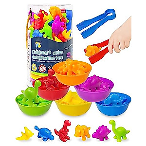 Yetonamr Counting Dinosaurs Montessori Toys for 3 4 5 Years Old Boys Girls, Toddler Preschool Learning Activities Toys for Kids Ages 2-4, 3-5, 4-8, Birthday Gifts Sensory Educational Toys