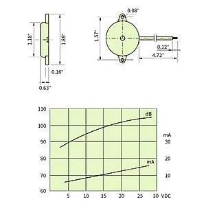 WEICHUANG 3PCS DC 3-24V 90dB Active Piezo Electronic Buzzer Beep Tone Alarm Ringer Continous Sound (Black) SFM-27-W