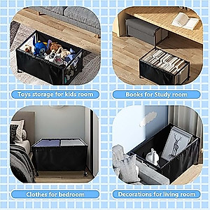 Aconfei Toy Chest with Lid, Large Toy Organizers and Storage Bins for Boys Girls, 70L Toy Storage Organizer with Wheels, Detachable Toy Organizers and Storage Chest for Playroom, Living Room, Bedroom