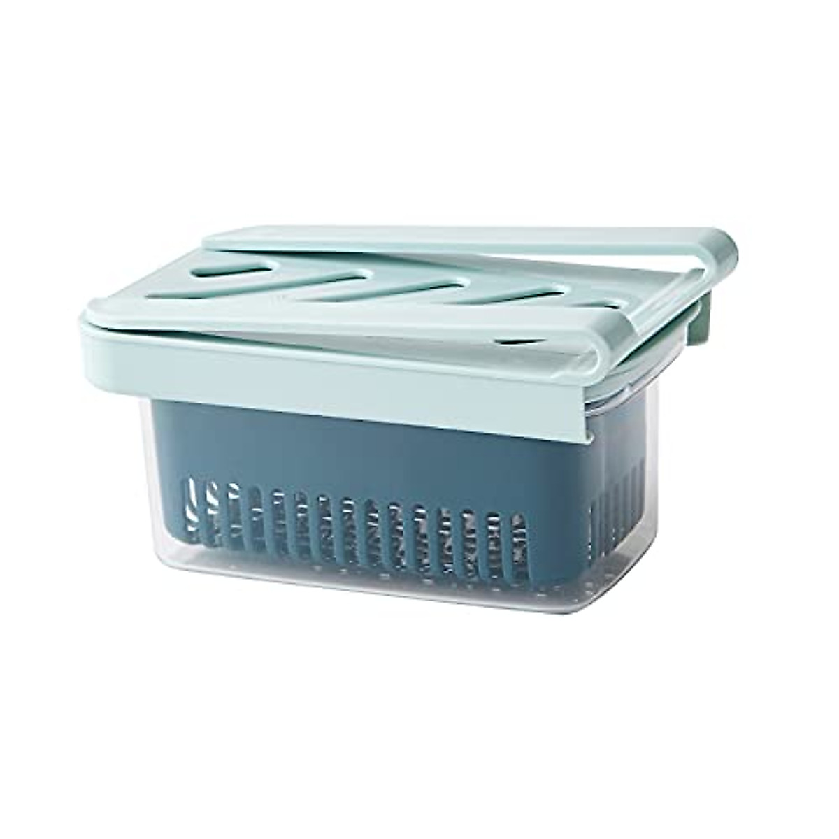 Creat Col Boy Storage Sealed Storage Box Refrigerator Food Box Box Box Fresh-Keeping Kitchen，Dining & Bar (Blue)