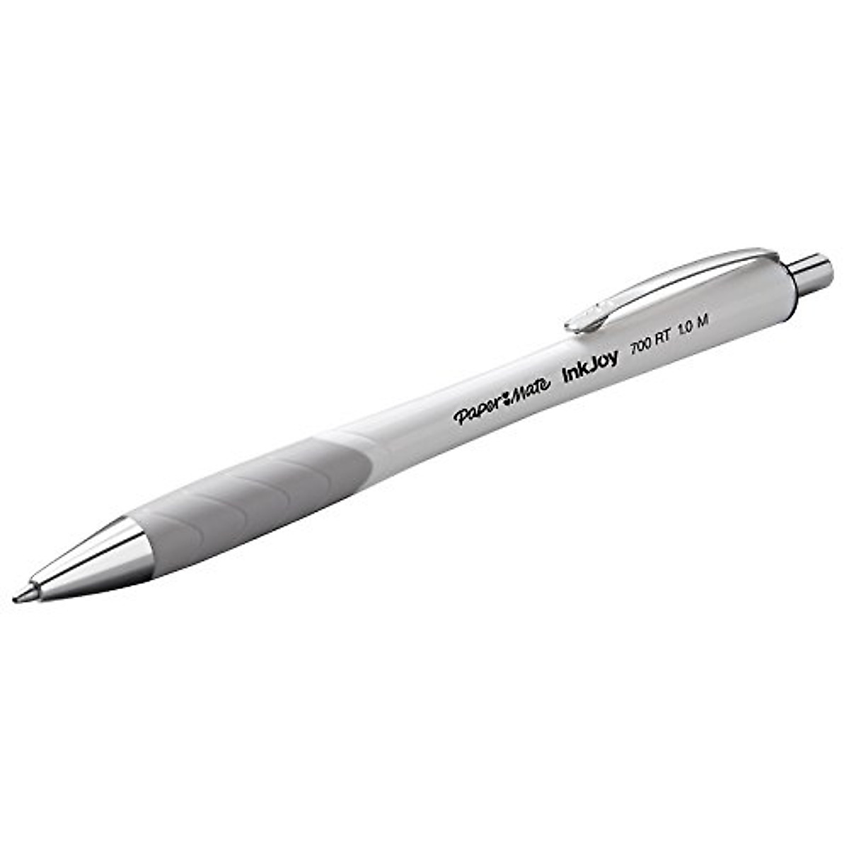 Paper Mate InkJoy 700RT Retractable Ballpoint Pens, Medium Point, White Barrel, Black Ink, 4 Pack (1945911)