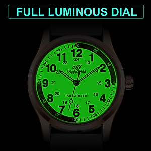 ManChDa Nurse Watch for Nurse Medical Watch Nurse Watch for Women Silicone Watch Nurse Watch Second Hand Easy to Read Watch Military Time Watch Waterproof Luminous Watch 24 Hours Watch Black