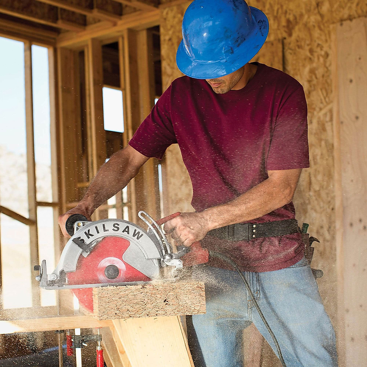 Skilsaw Magnesium Sawsquatch Worm Drive Circular Saw - 10 1/4in. 15 Amp, with Electric Brake, Model Number SPT70WM-22