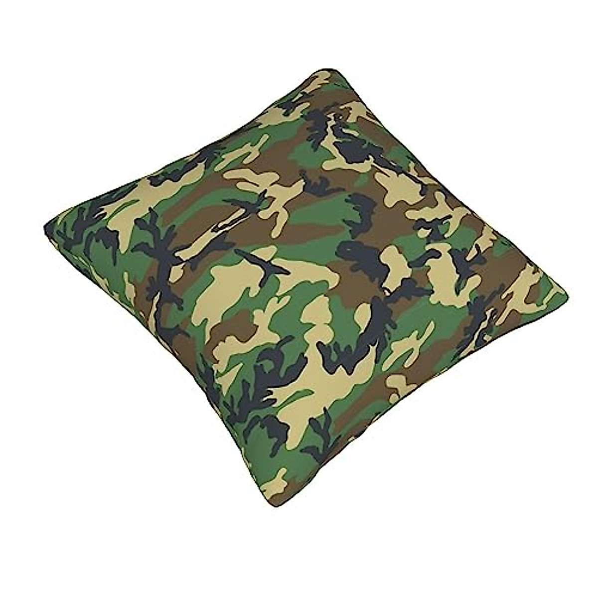 WURTON Green Military Camo Print Throw Pillow Covers, Soft Square Cushion Case,for Sofa, Couch,Bed Chair-18 X 18 Inch
