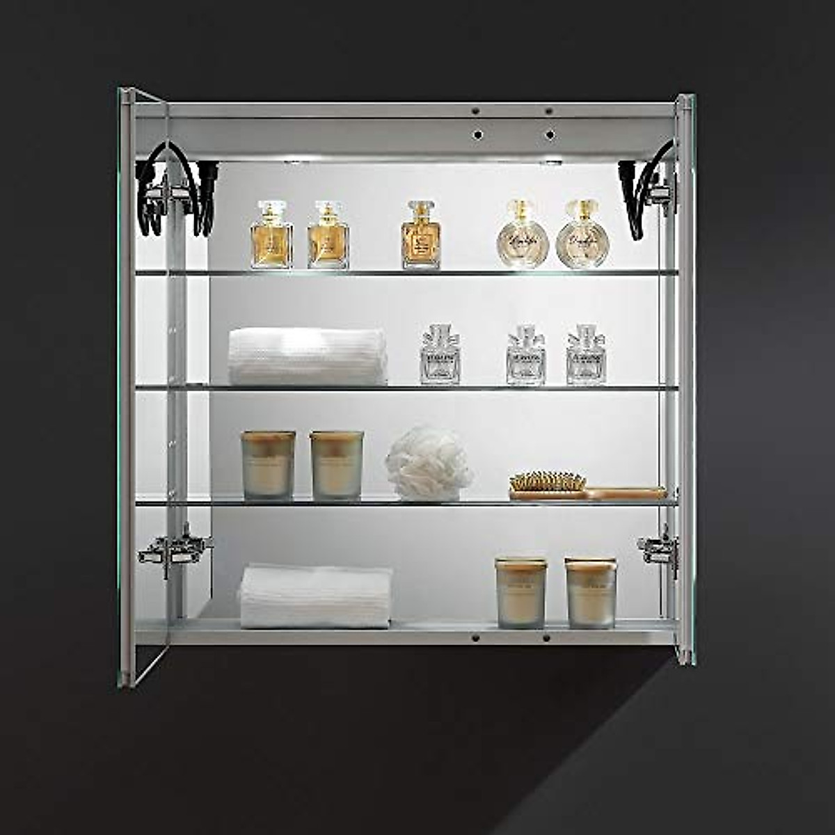 Fresca Tiempo 30" Wide x 30" Tall Bathroom Medicine Cabinet w/LED Lighting & Defogger