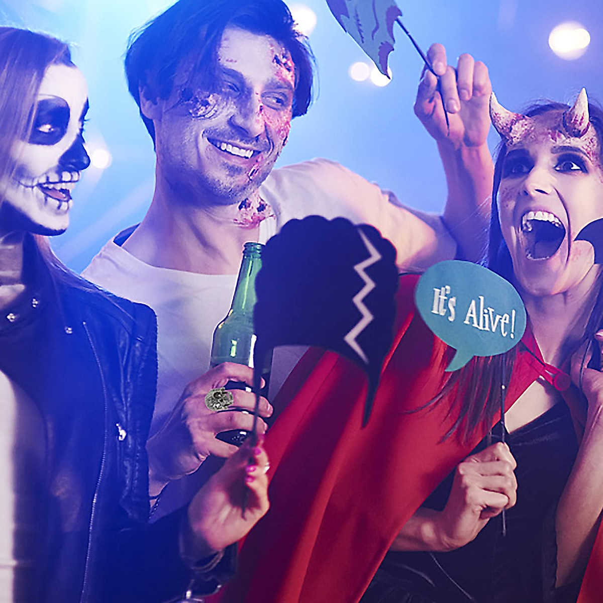 Long tiantian Skeleton Hand Bracelet Metal Skull Bracelet with Ring Hand Chain Halloween Costume Outfits Accessories for Women 2024