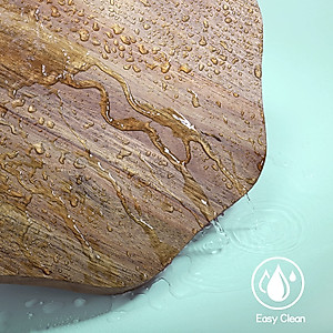 Mezchi Acacia Wood Cake Stand, Rustic Wooden Pedestal for 12 Inch Cake, Slice Dessert Wedding Platter Display Stand Cupcake, Baby Shower, Birthday, Grain Pattern Brown