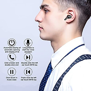 #2X652J St528 Bluetooth Earphones 400Mah Charging Box Wireless Headphone 3D Stereo Sports Earbuds Headsets with Microphone