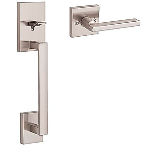 Kwikset Halo Touchscreen Wi-Fi Smart Door Lock with San Clemente Handleset, Keyless Entry Electronic Deadbolt Door Lock, No Hub Required App Remote Control, with SmartKey Re-Key Security, Satin Nickel