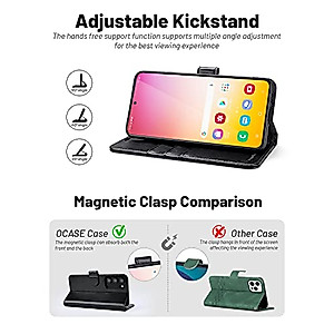 OCASE Compatible with Galaxy S23 5G Wallet Case, PU Leather Flip Folio Case with Card Holders RFID Blocking Kickstand [Shockproof TPU Inner Shell] Phone Cover 6.1 Inch (2023) - Black