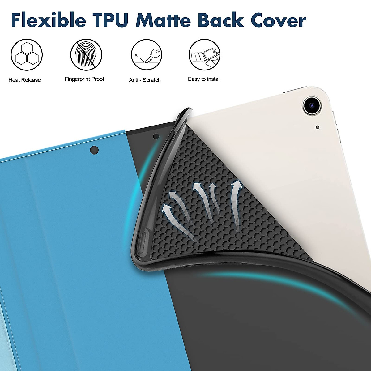 Dteck for iPad 9.7" Case, PU Leather Folio with Auto Sleep Wake/Stand, Built-in Pencil Holder, Protective Cute Stained Glass Cover