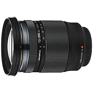 Olympus M.Zuiko Digital ED 12-200mm F3.5-6.3 Lens, Universal Zoom, Suitable for All MFT Cameras (Olympus OM-D & Pen Models, Panasonic G-Series), Black