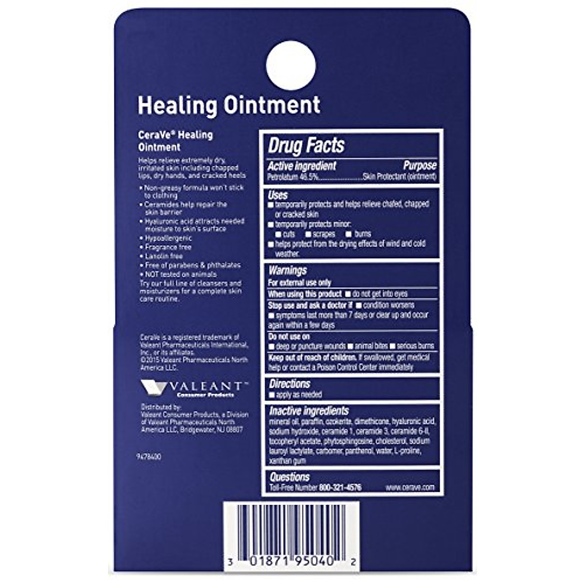 CeraVe Healing Ointment | 2 Pack (0.35 Ounce Each) | Cracked Skin Repair Skin Protectant with Petrolatum Ceramides | Lanolin Free | Packaging May Vary