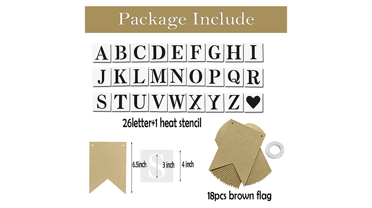 DIY Brown Banner Set, Personalized Banner Party Decorations Supplies ...