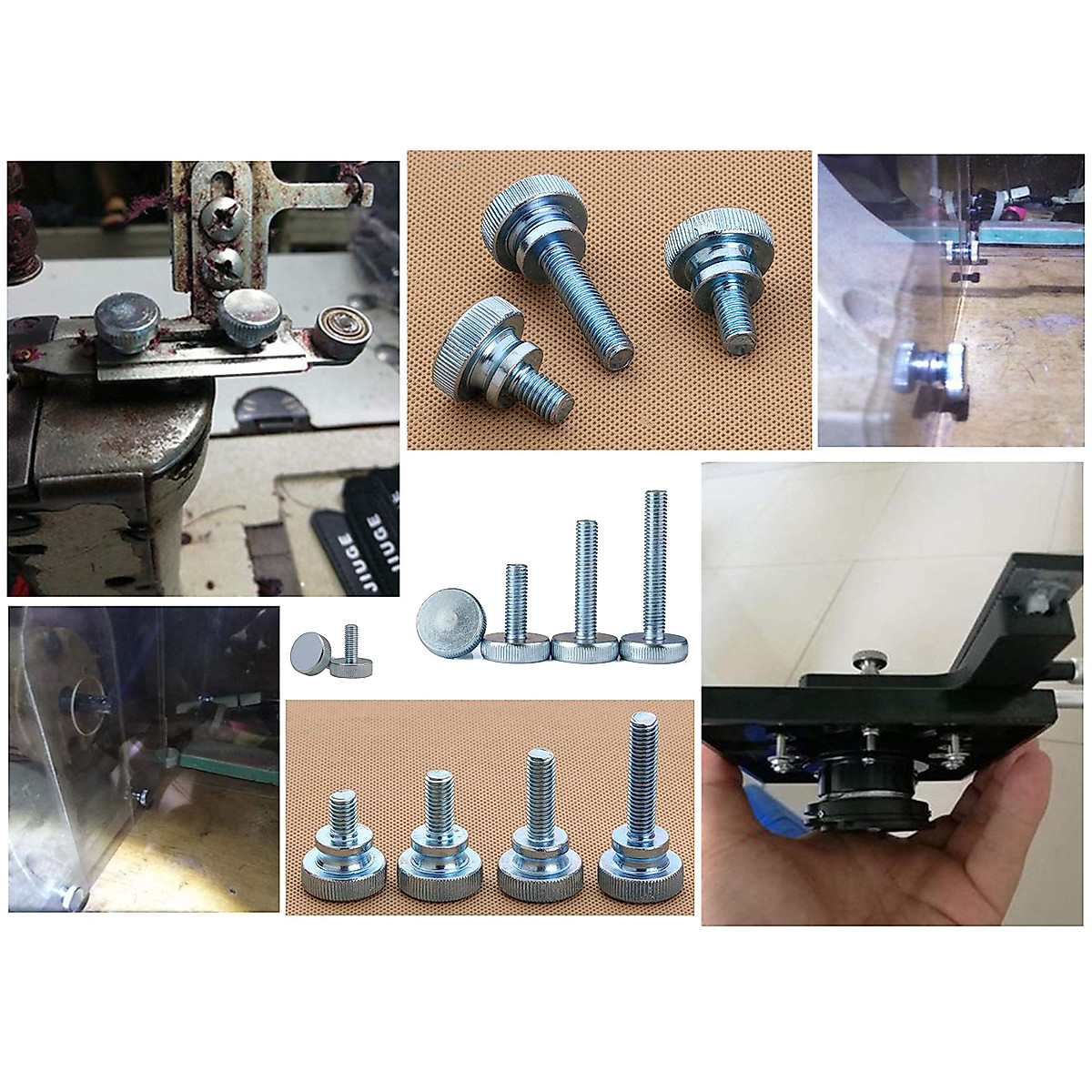 LBY 80pcs Knurled Hand Screw, M3 Flat Knurled Head Fully Threaded Thumb Screws and Wing Nuts 9 Sizes Assortment Kit, Carbon Steel Galvanize