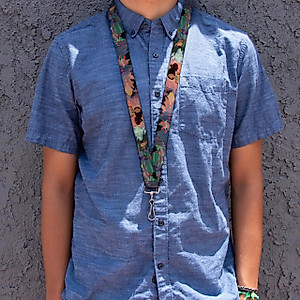 Buckle Down unisex adults Lanyard - 1.0 Pocahontas & John Smith Scenes Key Chain, Multicolor, One Size US