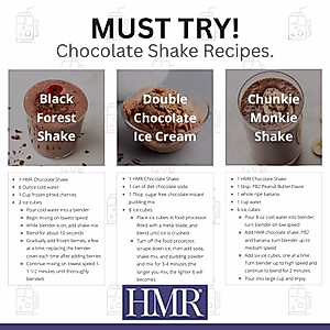 HMR 120 Chocolate Shake Meal Replacement Powder | Chocolate Shake Mix to Support Healthy Weight Loss | 12g of Protein | Nutritional Drink | Low Calorie Food | 12 Servings
