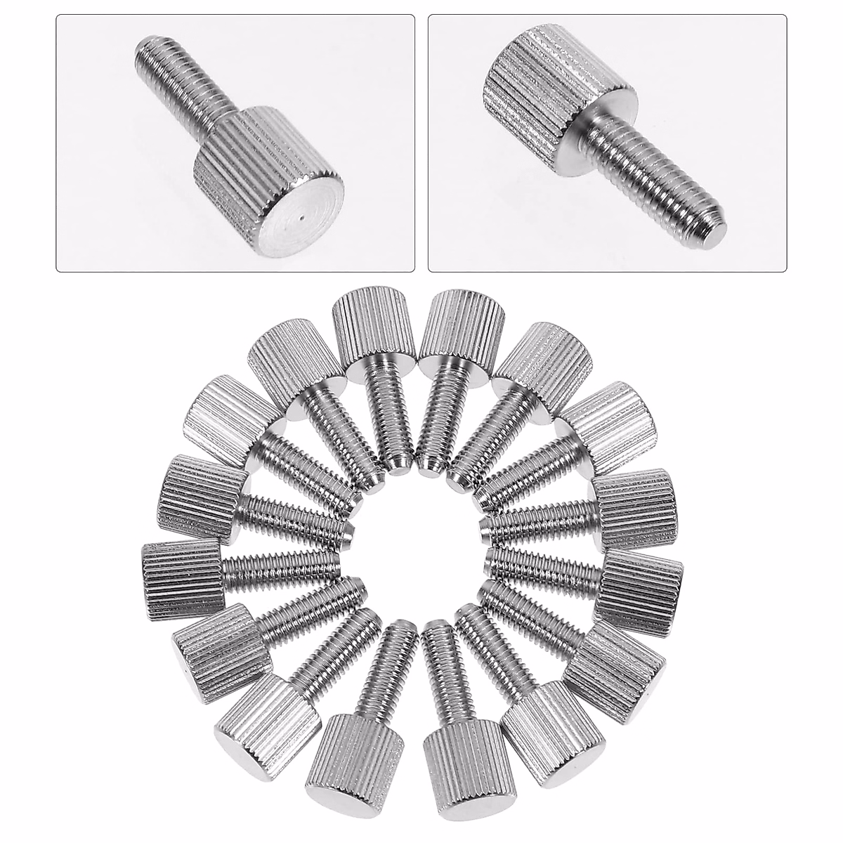 VILLCASE 3 Sets 20pcs Hand Screw Computer Cover Thumb Screw Computer Thumb Screw Case Screws Knurled Thumbscrew Rgb Computer Case Computer Case Screw Nickel-plated Iron Round Consumables