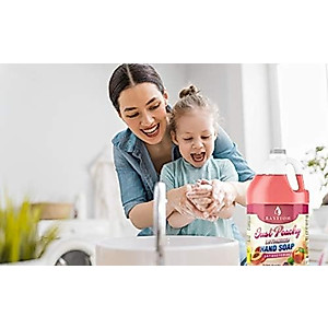Hand Soap Antimicrobial Just Peachy Luxurious Lotionized Hand Wash One Gallon (128 Oz.) Refill Jug. Made in The USA