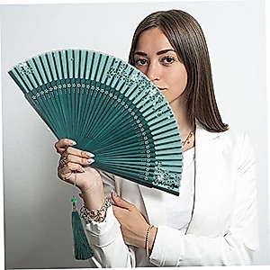 CLISPEED 3pcs Folding Fan Cosplay Fan Prop Personal Fans Hand Fan Kung Fu Fans Orient Fans Chinese Dance Fans Chinese Fan Foldaway Fan Bamboo Decor Cosplay Prop Cloth Miss Household East