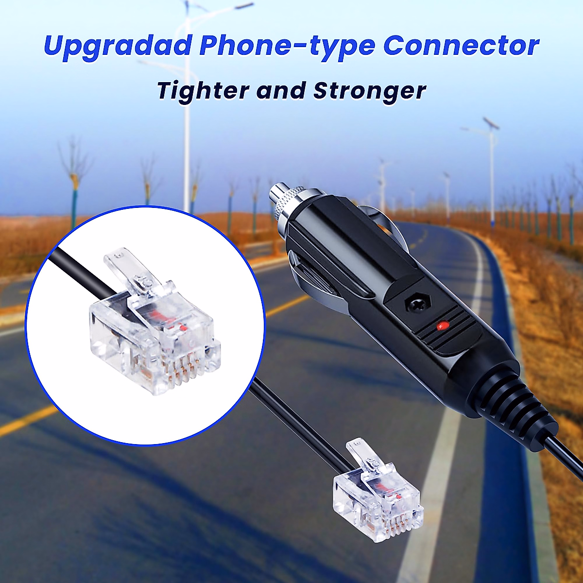 Digipartspower Car Adapter for Valentine One V1 Radar Laser Detector Auto Power Cord DC Charger