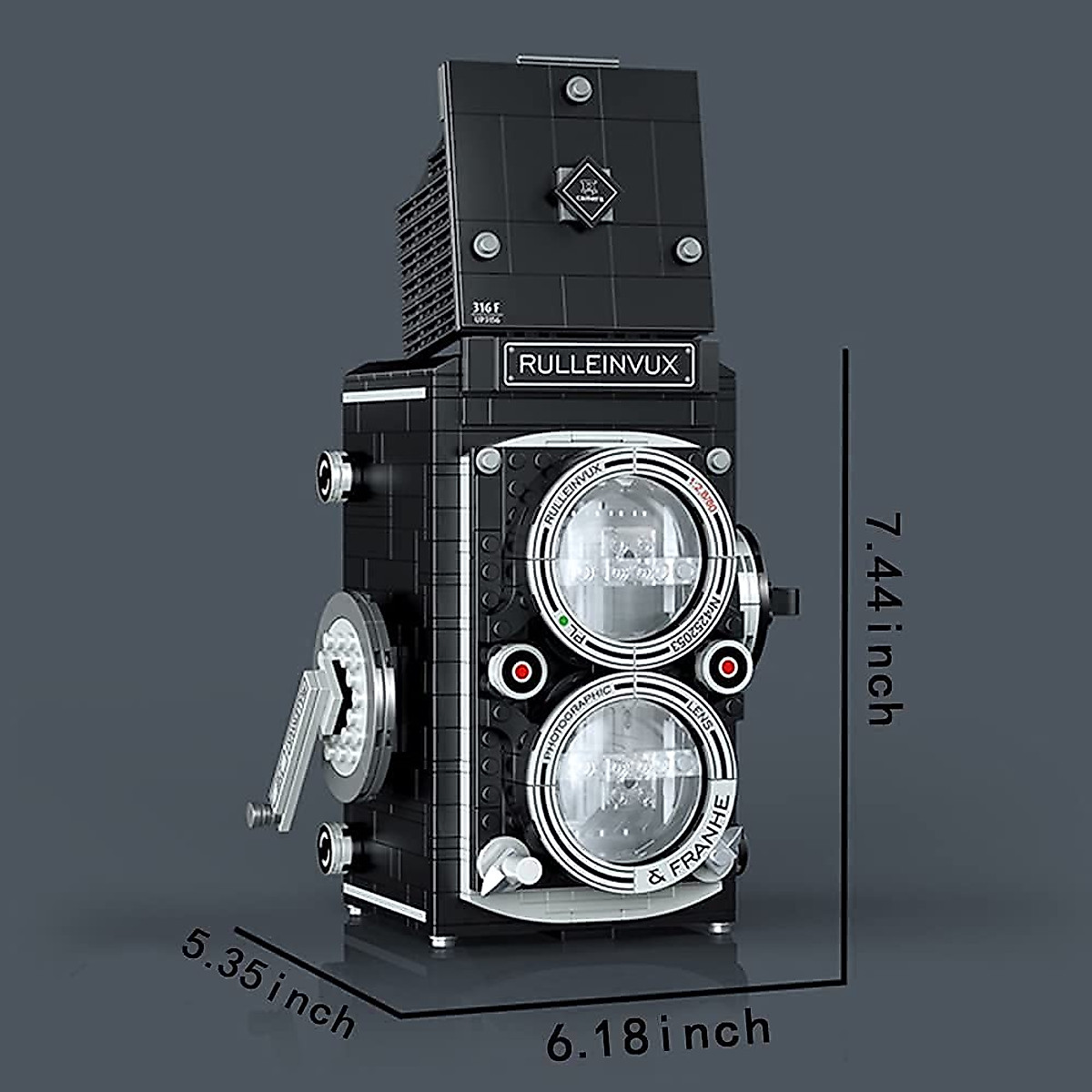 NC Uvini Building Blocks Camera, DIY STEM Toys, Building Construction Brick Set Best Gift for Adult, Teens, Collectible Model Digital Camera to Build 622pcs