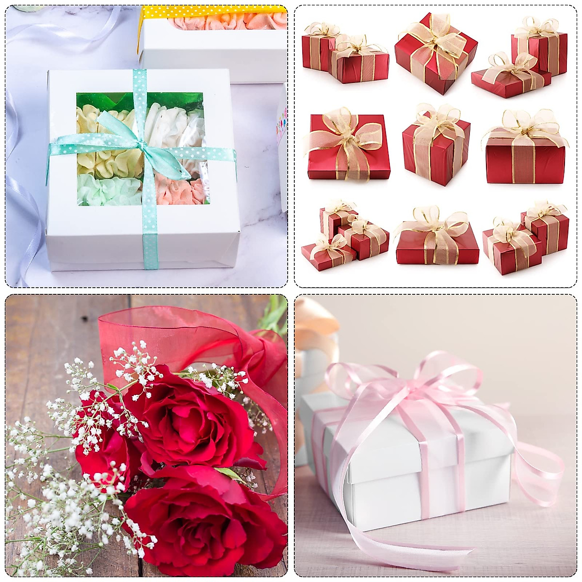 MECCANIXITY 1 1/2" Wide Sparkly Sheer Wired Organza Ribbon Pastel Shimmer Iridescent Chiffon Ribbons 10 Yard Lavender Purple for Gift Wrapping Bouquet Wedding Bows