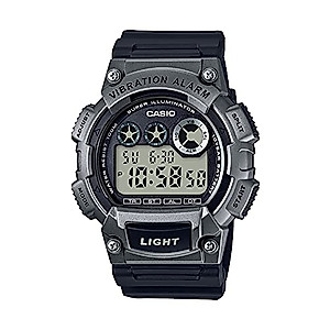 Casio Men's W-735H-1A3VCF Super Illuminator Digital Display Quartz Black Watch