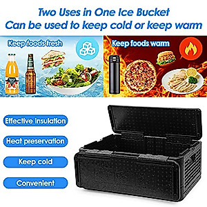 Camping Coolers, Outrora Black 39L 60 Can Large Insulated Cooler Ice Chest, Waterproof Surface Collapsible Keep Cold and Warm Portable Personal Car Cooler for Camping, Hiking, Fishing, Travel, Beach