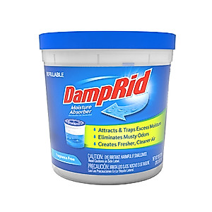 DampRid Fragrance Free Refillable Moisture Absorber - 10.5oz cup – Traps Moisture for Fresher, Cleaner Air
