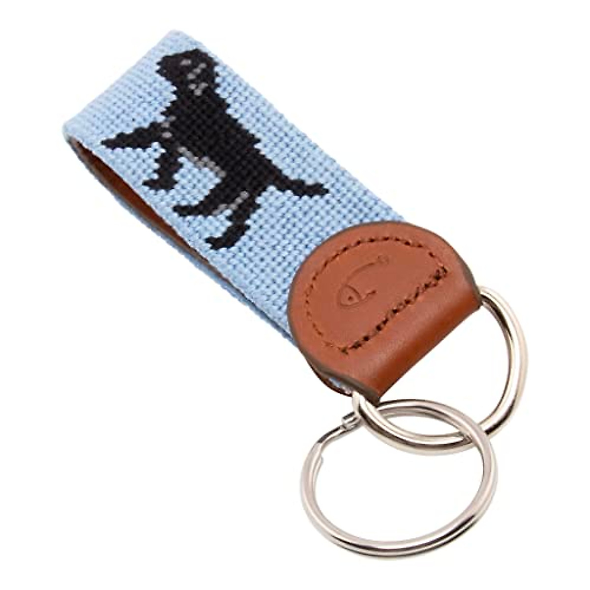 Huck Venture Black Lab Needlepoint Key Fob & Keychain (Black Lab)