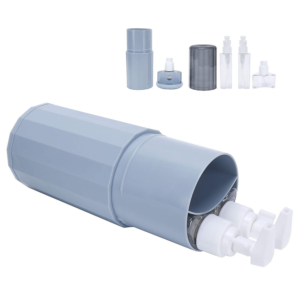 Garosa Toothbrush Cup Travel Portable Toothbrush Holder Multifunction Travel Cup Organizer Including 300ml Tooth Cup 45ml 30ml Travel Bottle for Traveling Camping Business Trip School