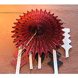 Graduation Decorations Maroon Black 2024/Burgundy Black Graduation Party Decorations/Burgundy White Black Tissue Paper Fans for Maroon Black Birthday Party Bridal Shower/Maroon Graduation Decorations