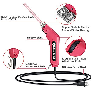 ROMECH Foam Cutter Pro Electric Hot Knife, 200W Styrofoam Cutting Tool Kit- with Heavy-duty Case Blades & Accessories RM-005 (200W)